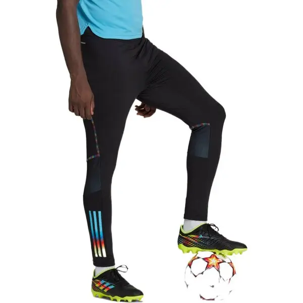 Adidas Slim Fit Mid Waist Sports Pants Black - Default Colorway