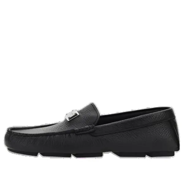 Dolce & Gabbana Calfskin Loafers With Buckle Detail - Black