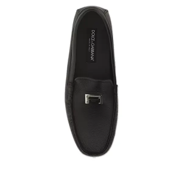 Dolce & Gabbana Calfskin Loafers With Buckle Detail