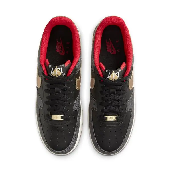 Nike Force 1 '07 Lx "spades" Low Top Sneakers - Black/red/gold