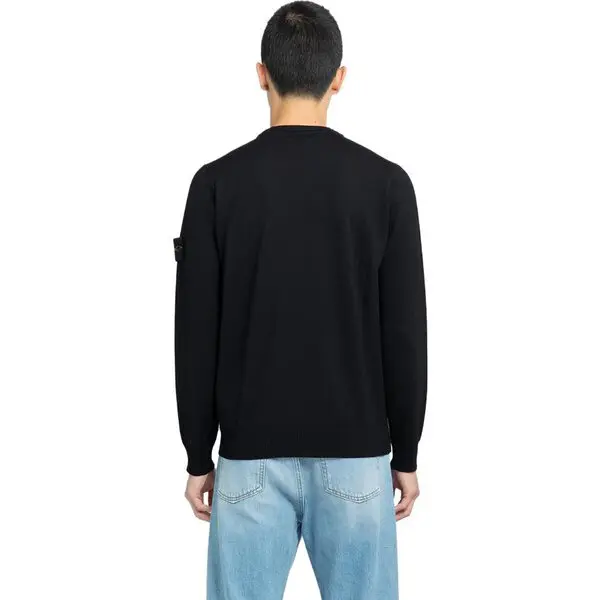 Stone Island Wool Crewneck Sweater - Black