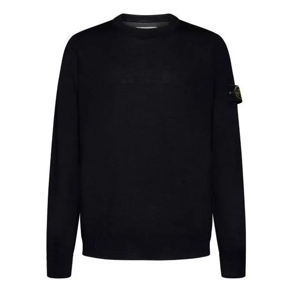 Stone Island Wool Crewneck Sweater - Black