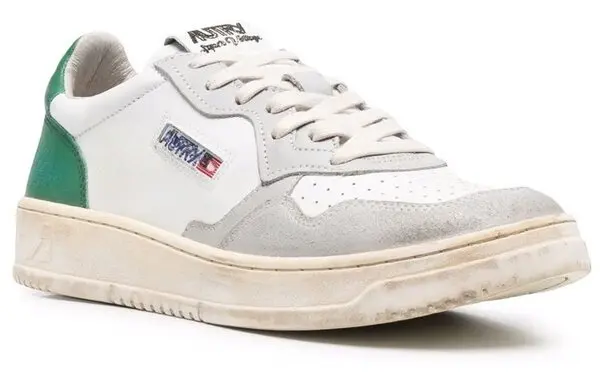 AUTRY Super Vintage Low Sneakers - White/green/grey