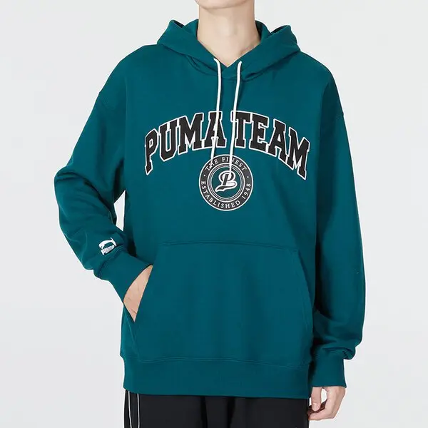 PUMA Team Hoodie - Green/black