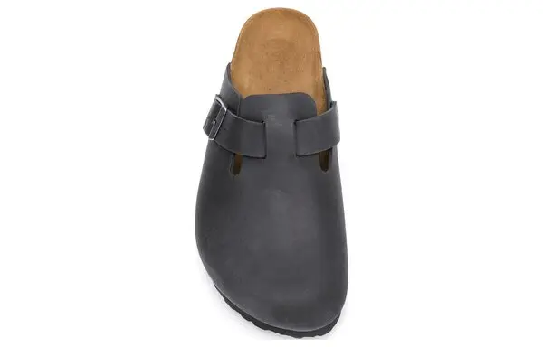 BIRKENSTOCK Boston Narrow Oiled Leather Clogs - Black