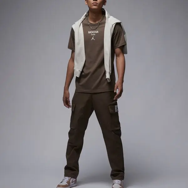 JORDAN Mocha Logo T-shirt 'brown