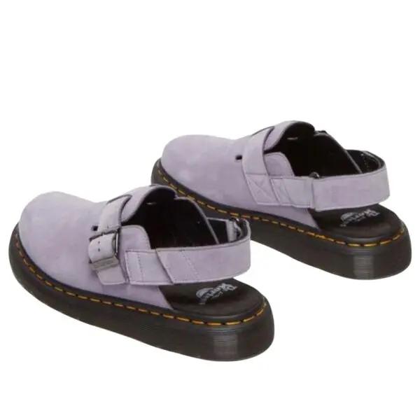 Dr. Martens Jorge Ii Suede Mules With Buckle Detailing - Purple