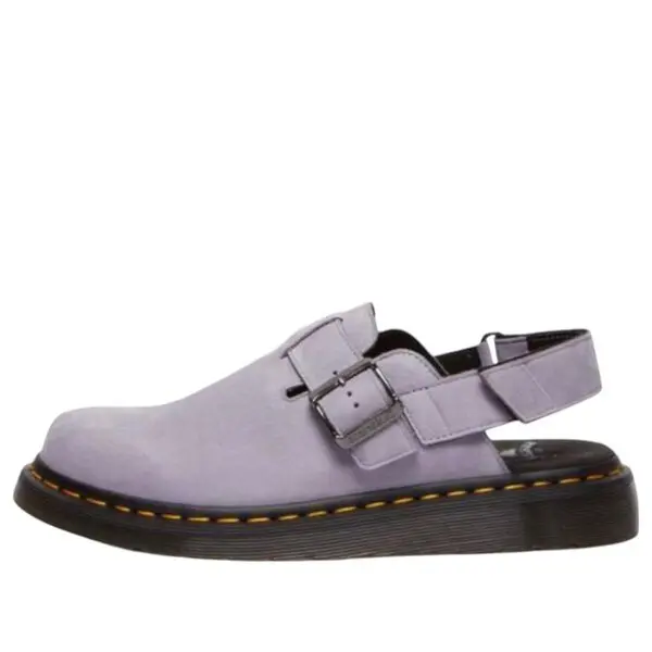 Dr. Martens Jorge Ii Suede Mules With Buckle Detailing - Purple