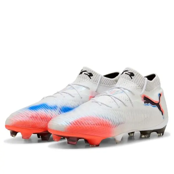 PUMA Future Ultimate Soccer Cleats - White/black/glowing Red