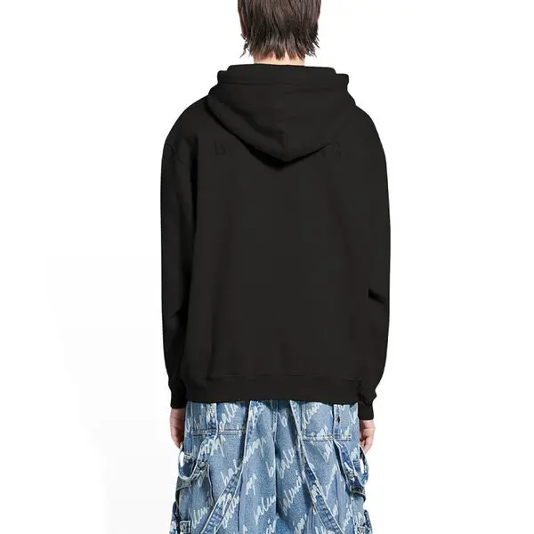 Balenciaga Logo Hoodie - Washed Black