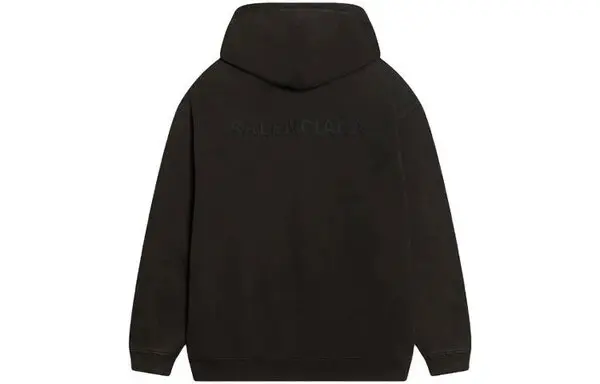 Balenciaga Logo Hoodie - Washed Black