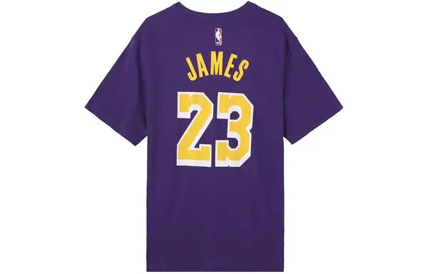 Nike Dri-fit Los Angeles Lakers Lebron James "23" Short Sleeve Tee - Purple