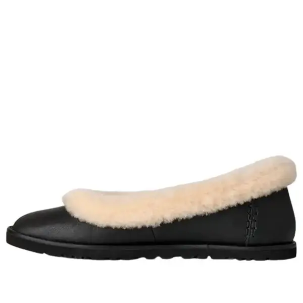 UGG Zora Leather Ballet Flat - Black