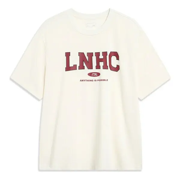 LI-NING Anything Is Possible Logo T-shirt 'beige Red