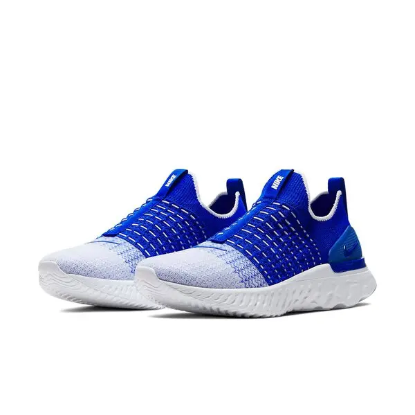 Nike React Phantom Run Flyknit 2 Athletic Sneakers - Blue/white