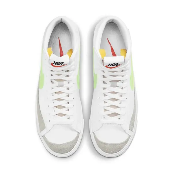 Nike Blazer Mid '77 Essential High Top Sneakers - White/gray/green