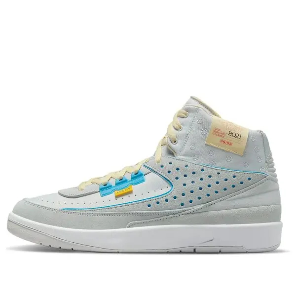 JORDAN Air 2 Retro Sp X Union La "grey Fog" High Top Sneakers - Grey/blue