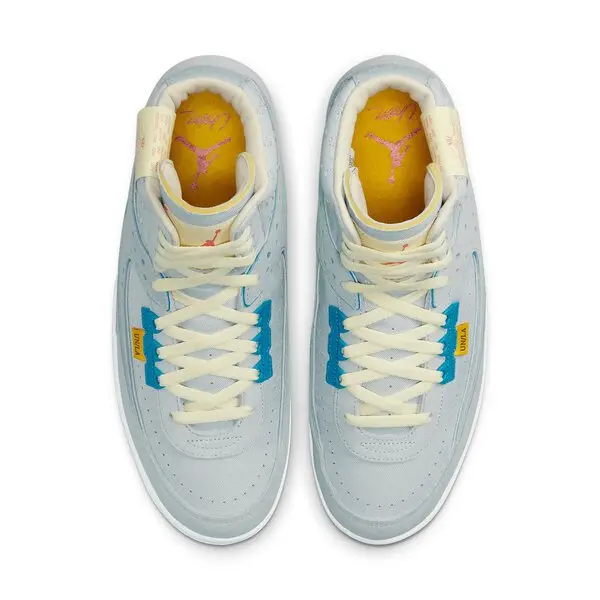 JORDAN Air 2 Retro Sp X Union La "grey Fog" High Top Sneakers - Grey/blue