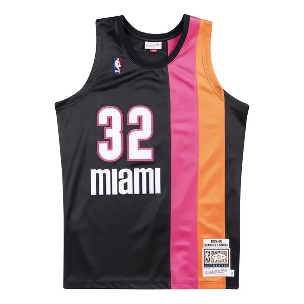 Mitchell & Ness Shaquille O'neal Miami Heat 2005-06 Nba Jersey - Black