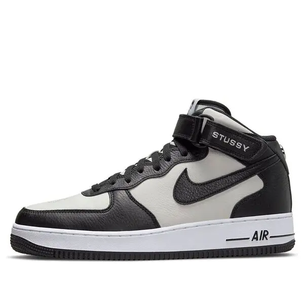 Nike X Stussy Air Force 1 Mid Sneakers - Black/grey/white