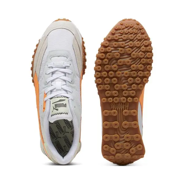 PUMA Blacktop Rider Sneakers - White/clementine