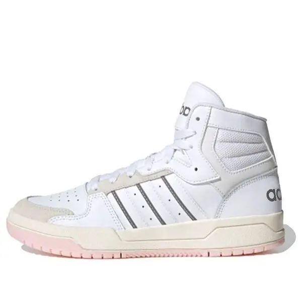 Adidas Entrap Mid High Top Sneakers - White/gray/pink