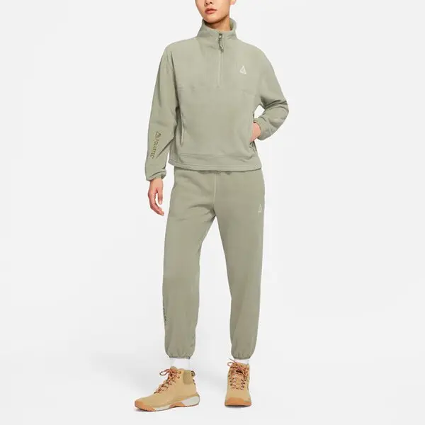 Nike Polartec Wolf Tree Casual Bundle Feet Sports Lacing Long Pants/trousers - Green