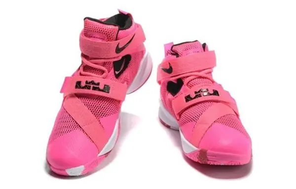 Nike Lebron Soldier 9 Athletic Sneakers - White/pink