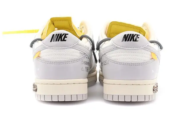 Nike Off-white X Dunk Low 'lot 41 Of 50 - Gray/white
