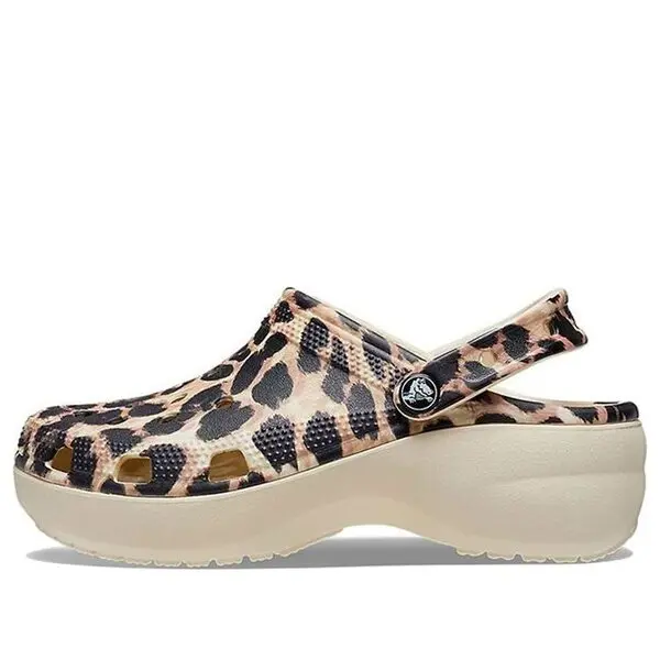 CROCS Classic Platform Leopard Clogs