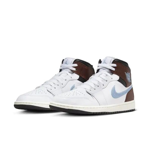 JORDAN 1 Mid Se Sneakers - White/blue Grey/black