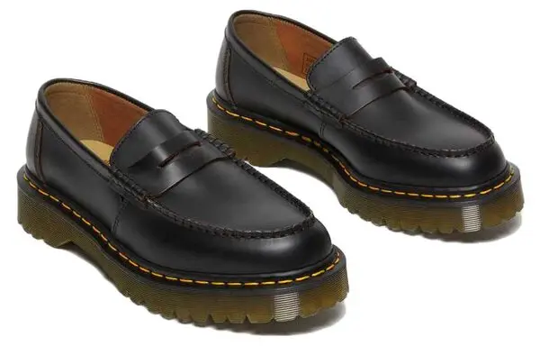 Dr. Martens Penton Bex Loafers With Yellow Stitch Detail
