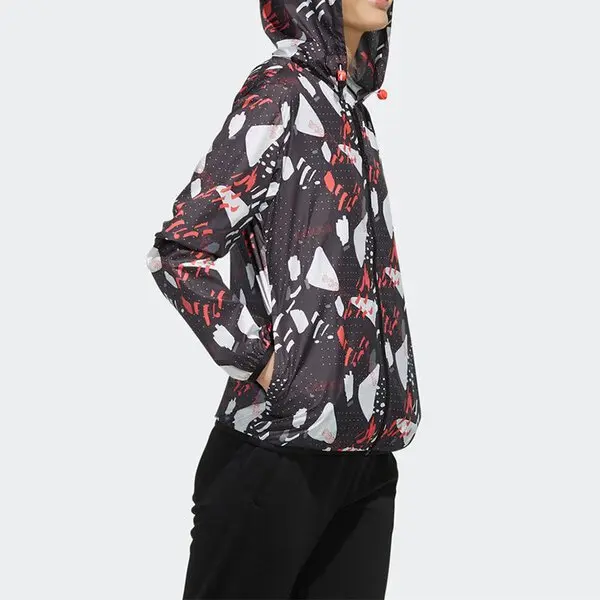 Adidas Neo Printed Hooded Jacket - Black