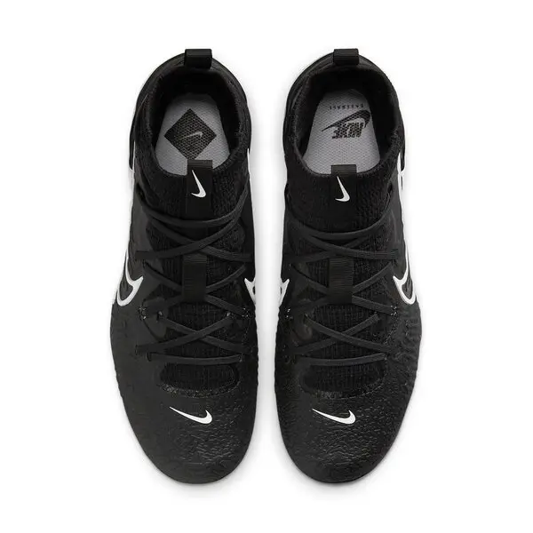 Nike Alpha Huarache Nxt High Top Baseball Cleats - Black/blue Tint/anthracite