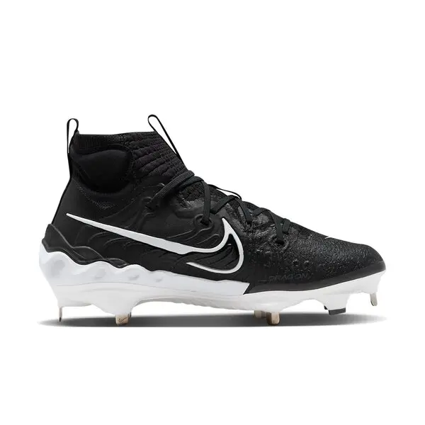 Nike Alpha Huarache Nxt High Top Baseball Cleats - Black/blue Tint/anthracite