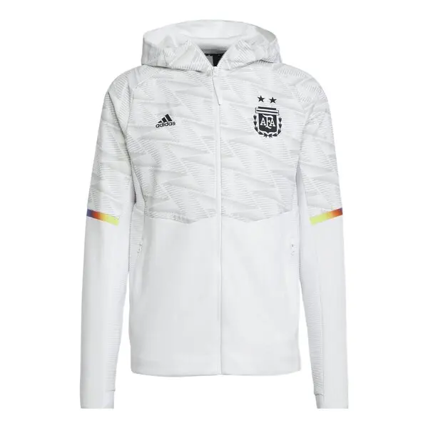 Adidas Argentina Game Day Travel Full-zip Hoodie - White