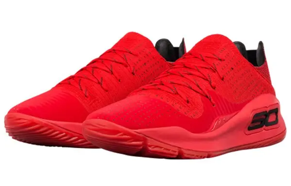 Under Armour Curry 4 Low Top Sneakers - Red