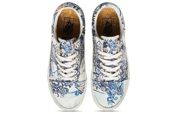 VANS Old Skool "old Vineyard" Canvas Sneakers - Blue/white