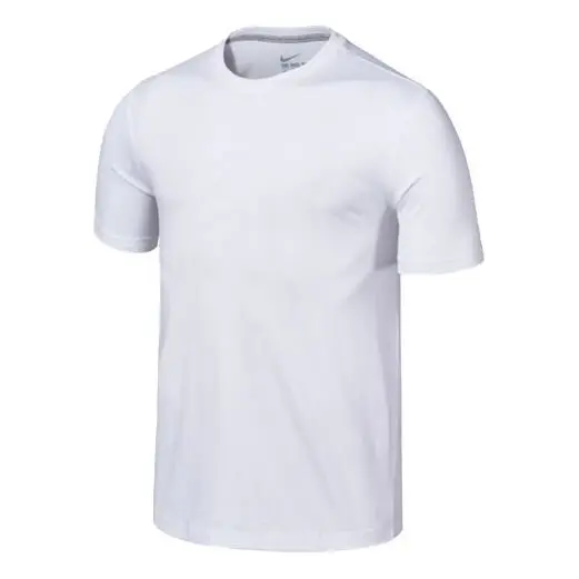 Nike Solid Color Round Neck Pullover Sports Short Sleeve T-shirt - White