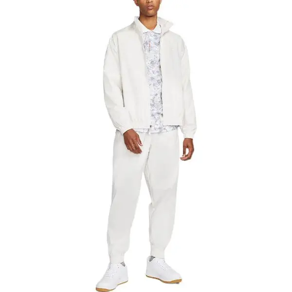 Nike Solid Color Logo Printing Elastic Waistband Bundle Feet Sports Pants/trousers/joggers Autumn White - Default Color