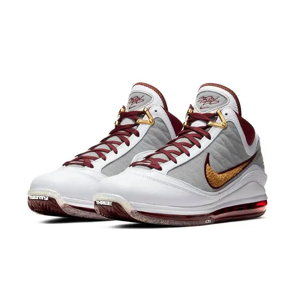 Nike Lebron Qs Mvp High Top Sneakers - White/red