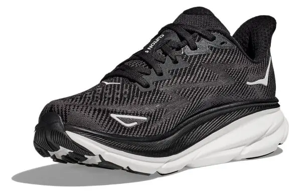Hoka One One Clifton 9 Wide Sneakers - Black/white