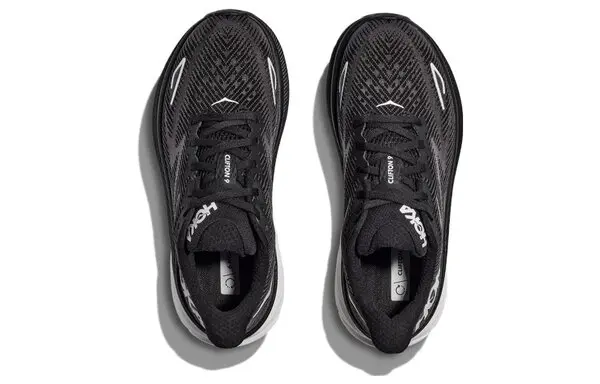 Hoka One One Clifton 9 Wide Sneakers - Black/white