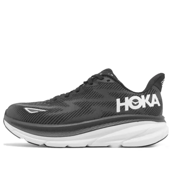 Hoka One One Clifton 9 Wide Sneakers - Black/white