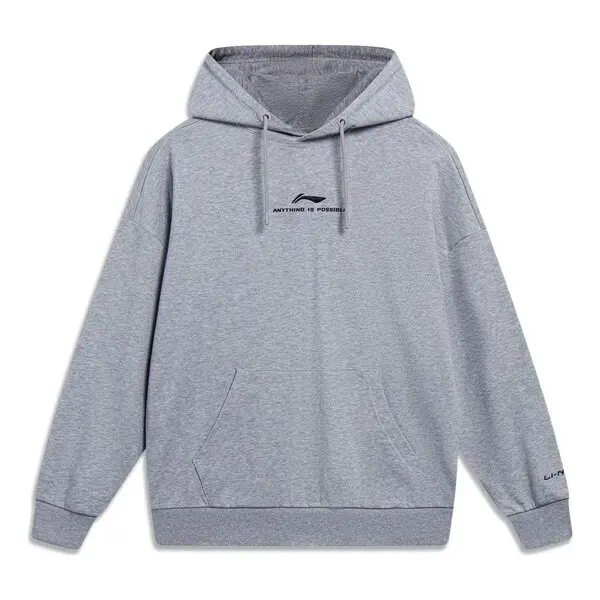 LI-NING Anything Is Possible Graphic Hoodie - Grey/black
