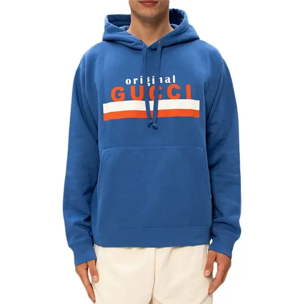 Gucci Original Printing Logo Hooded Long Sleeve Sweatshirt
