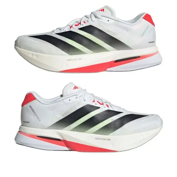 Adidas Adizero Boston Athletic Sneakers - Cloud White/core Black/lucid Red