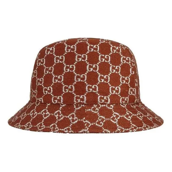 Gucci Gg Lam Bucket Hat - Brown/silver