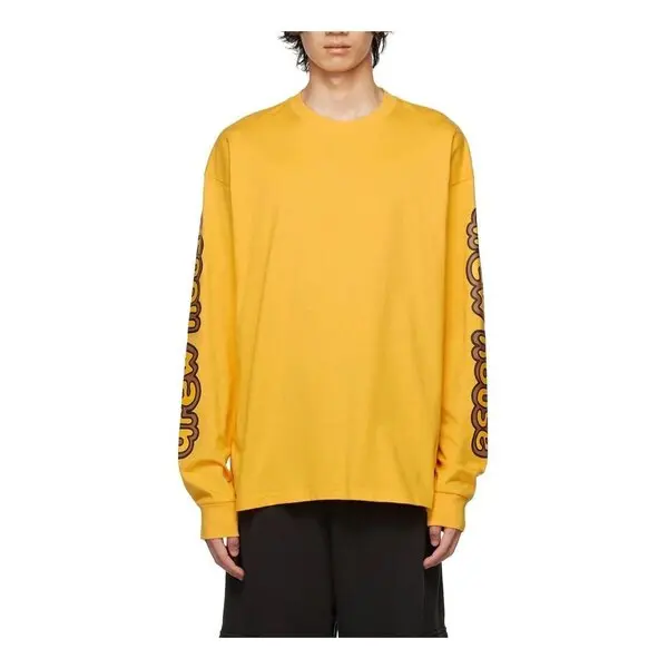 Drew House Cartoon Font Long Sleeve T-shirt - Yellow