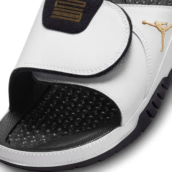 JORDAN Hydro Xi Slides - White/black/metallic Gold